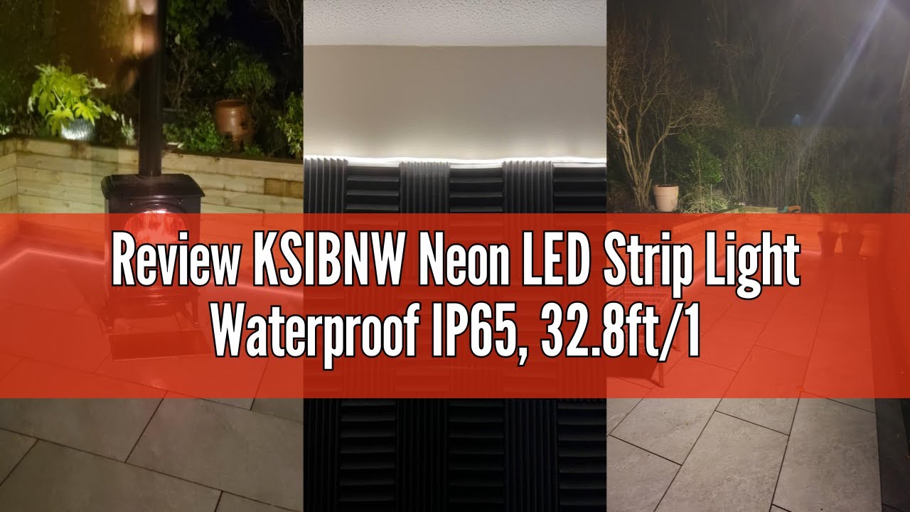 Review KSIBNW Neon LED Strip Light Waterproof IP65, 32.8ft/10m 220v LED ...