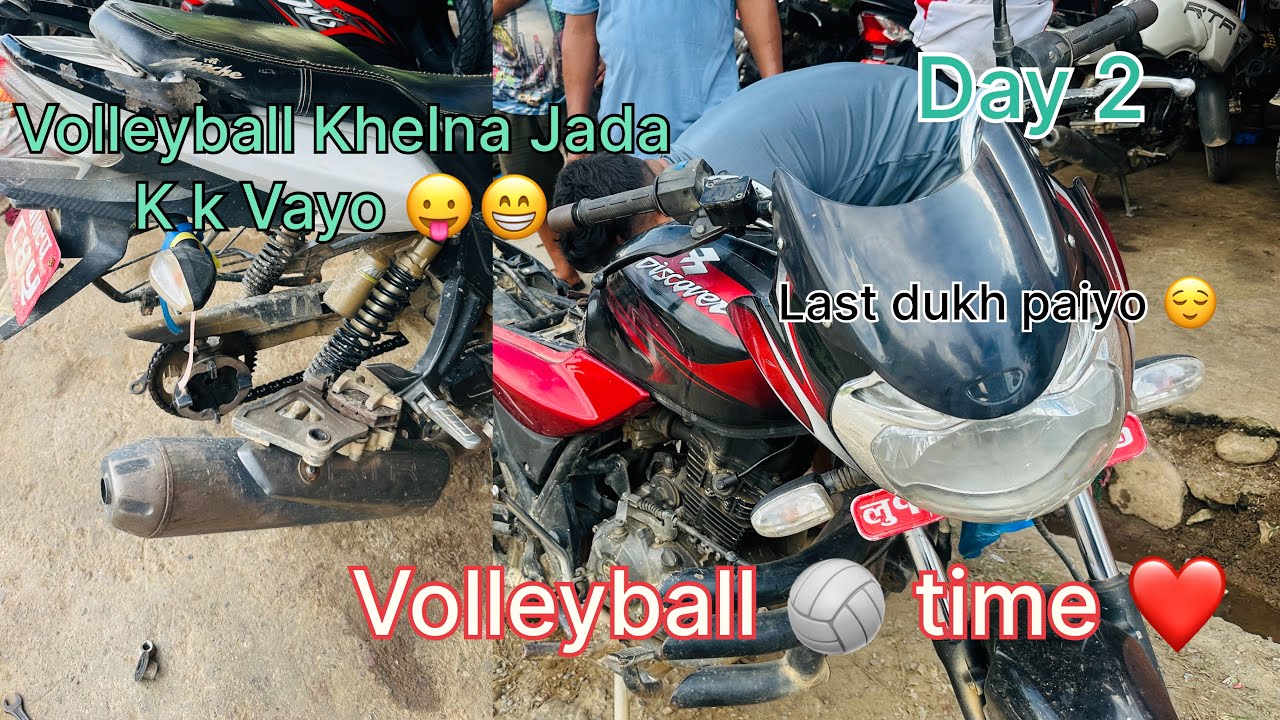 Volleyball 🏐 Khelna Jada Last Dukha Vayo Bike Ley // Game Time #viral # ...