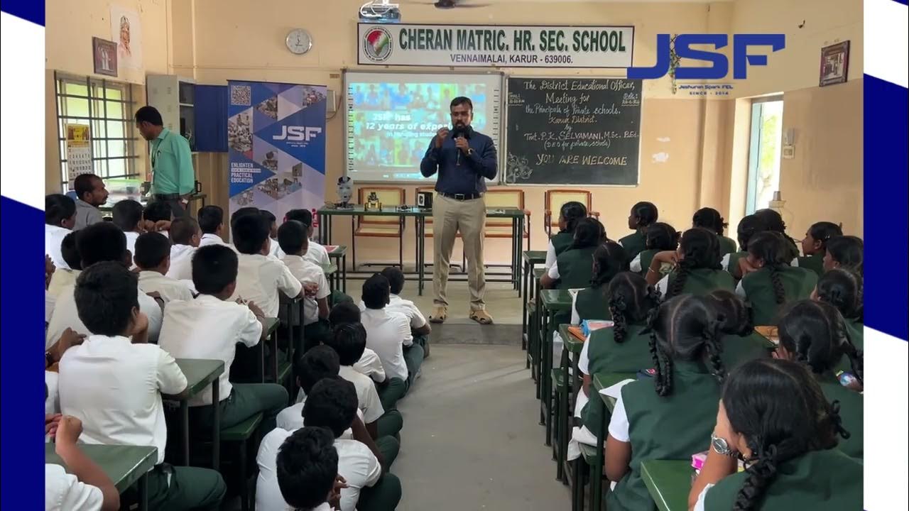"JSF's mega demo class at cheran school:1000 students Explore AI&IoT"#jsfconnect #jsfkarur #AI # ...