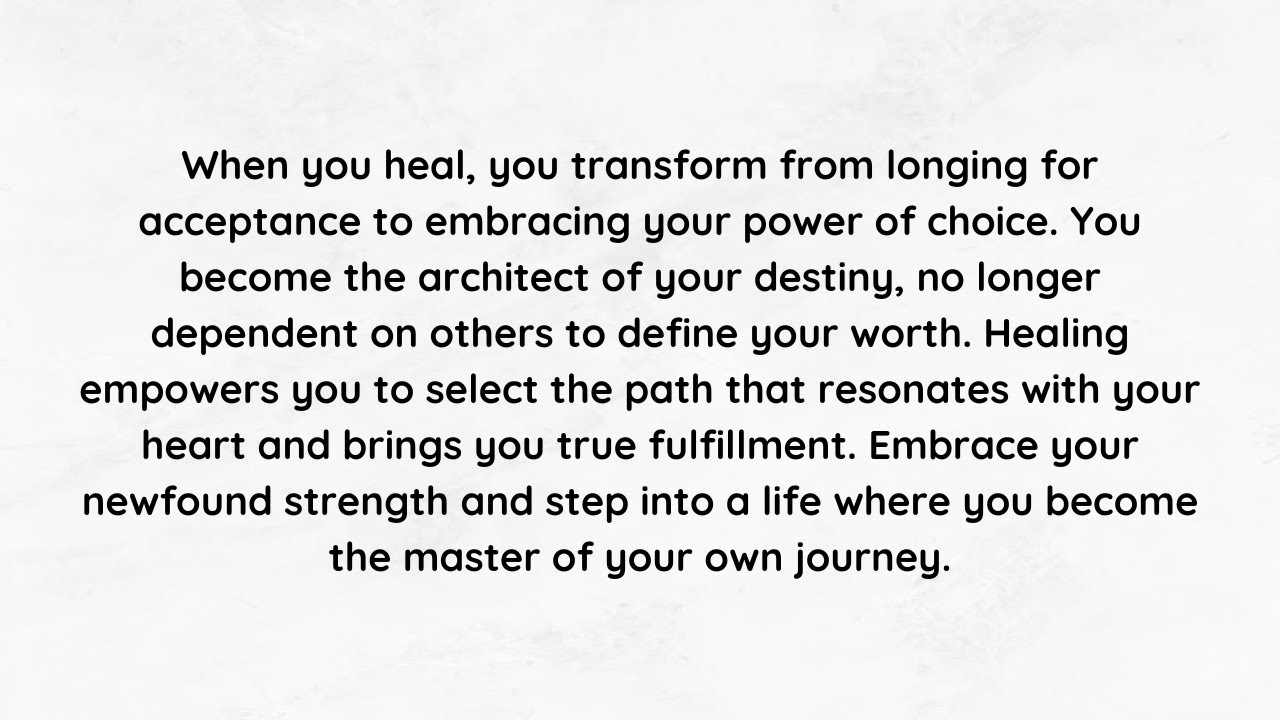 Empowering Self-Healing: From Seeking Validation to Embracing Self ...
