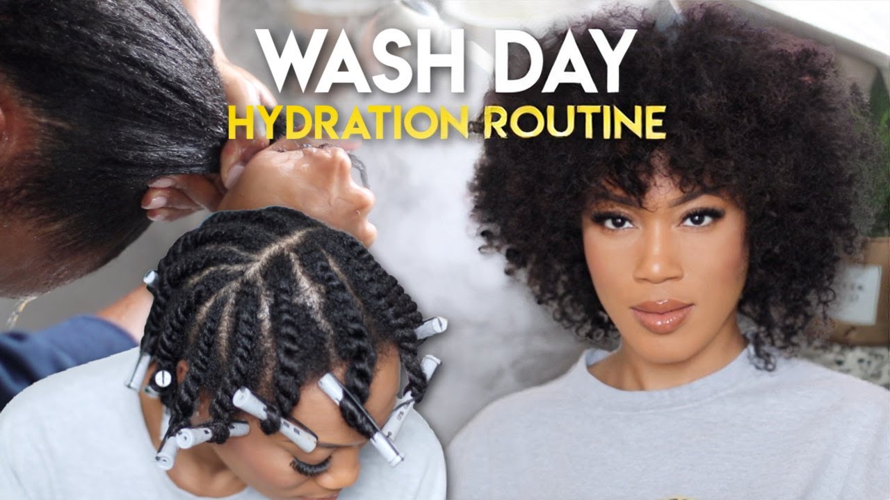 WASH DAY ROUTINE FOR DRY NATURAL HAIR - YouTube