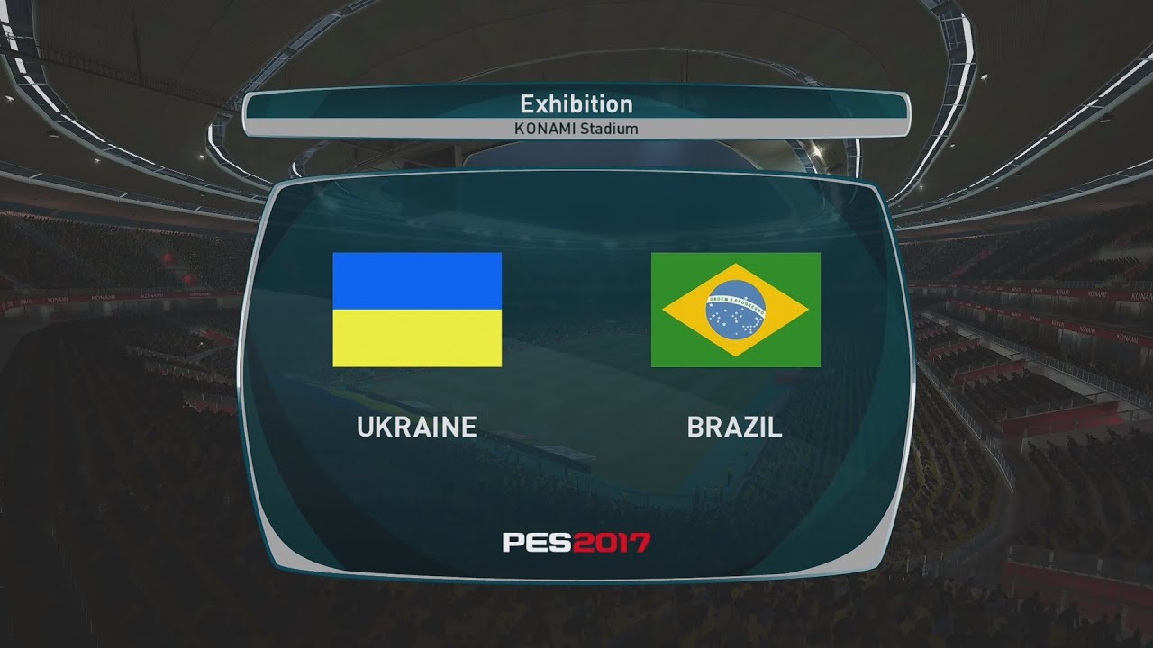 UKRAINE vs BRAZIL - Pro Evolution Soccer 2017 - YouTube