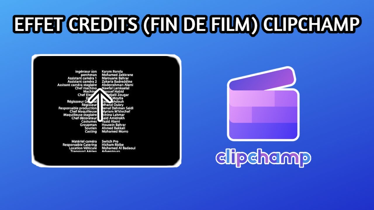 EFFET GENERIQUE (CREDITS FIN DE FILM) AVEC CLIPCHAMP - YouTube