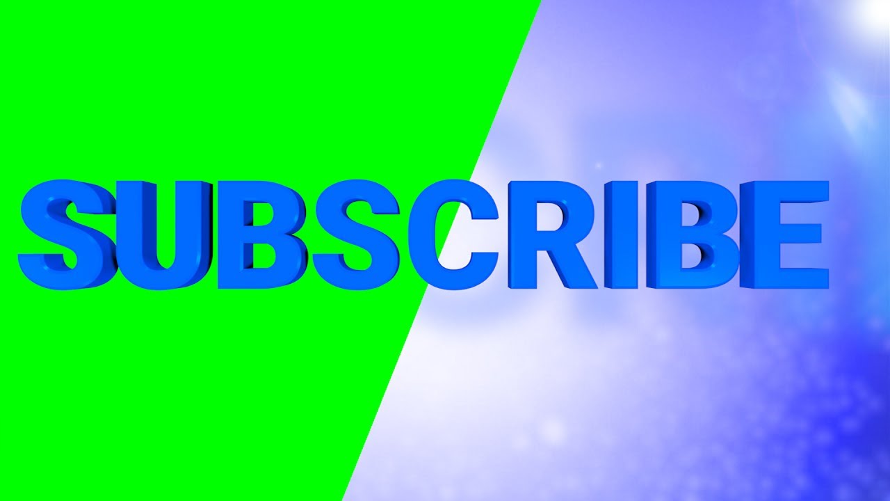 Subscribe - green screen text 3D animation #08 - YouTube