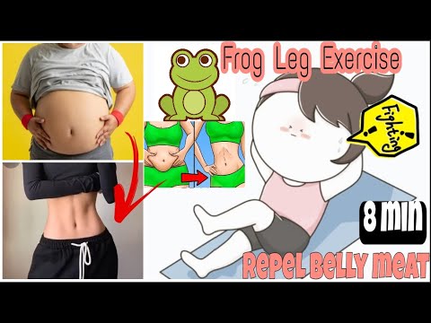 8 min Frog leg Exercise | repel lower belly meat( REDUCE lower belly ...
