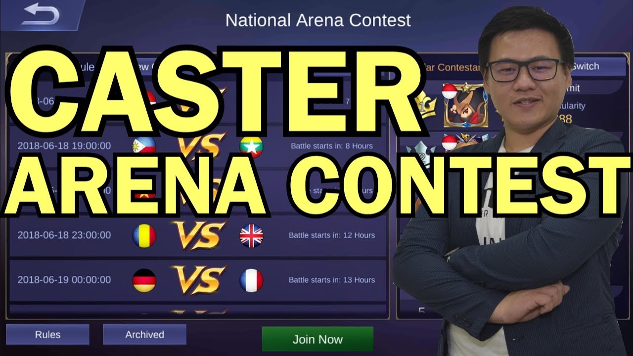 CASTER ARENA CONTEST MOBILE LEGEND - YouTube