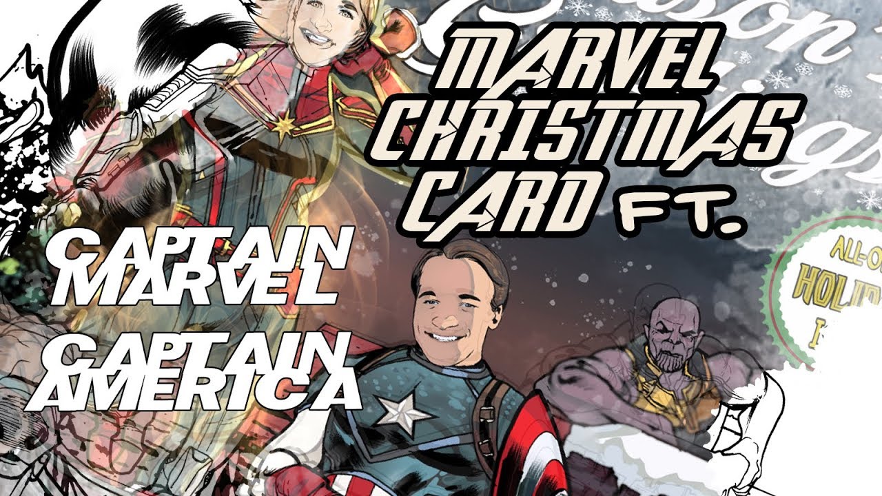 Speed Drawing A Very Marvel Christmas Card | Captain America, Marvel ...