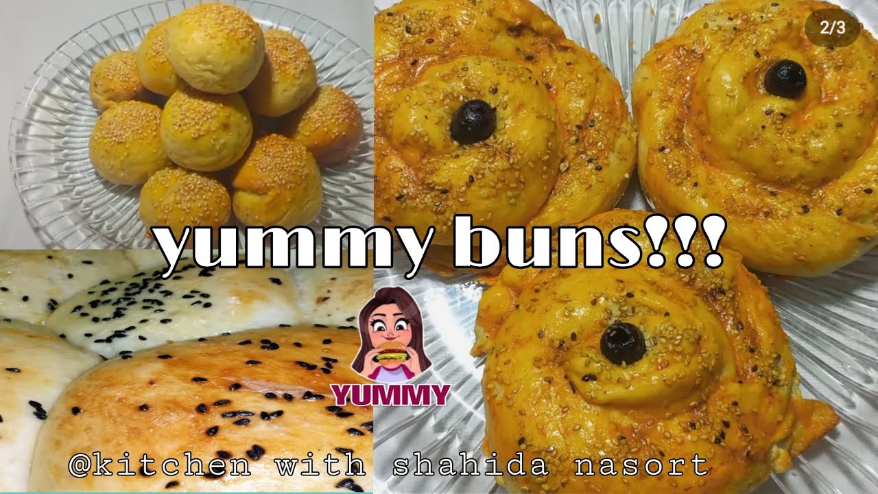 3 unique bun shapes with chicken and vegetables filling | Homemade ...