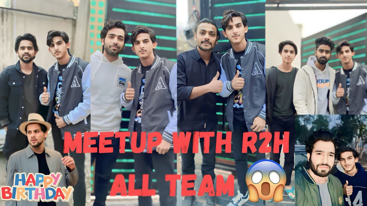 Meetup with round2hell all team 😱happy birthday zayn saifi 👍 ...