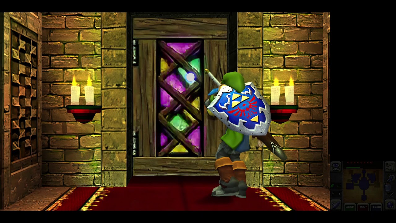 Foolish elf hero tries to defy evil by charging the forest temple head ...