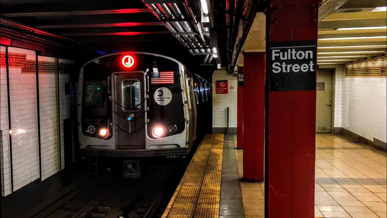 NYC Subways: R179 (J) @ Fulton St - YouTube