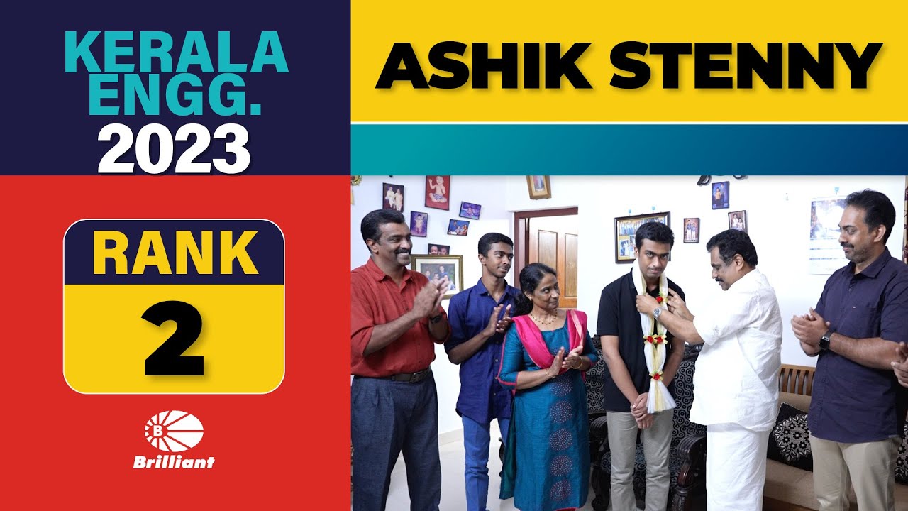 Ashik Stenny | KEAM 2023 Result | Kerala Rank 2 - YouTube