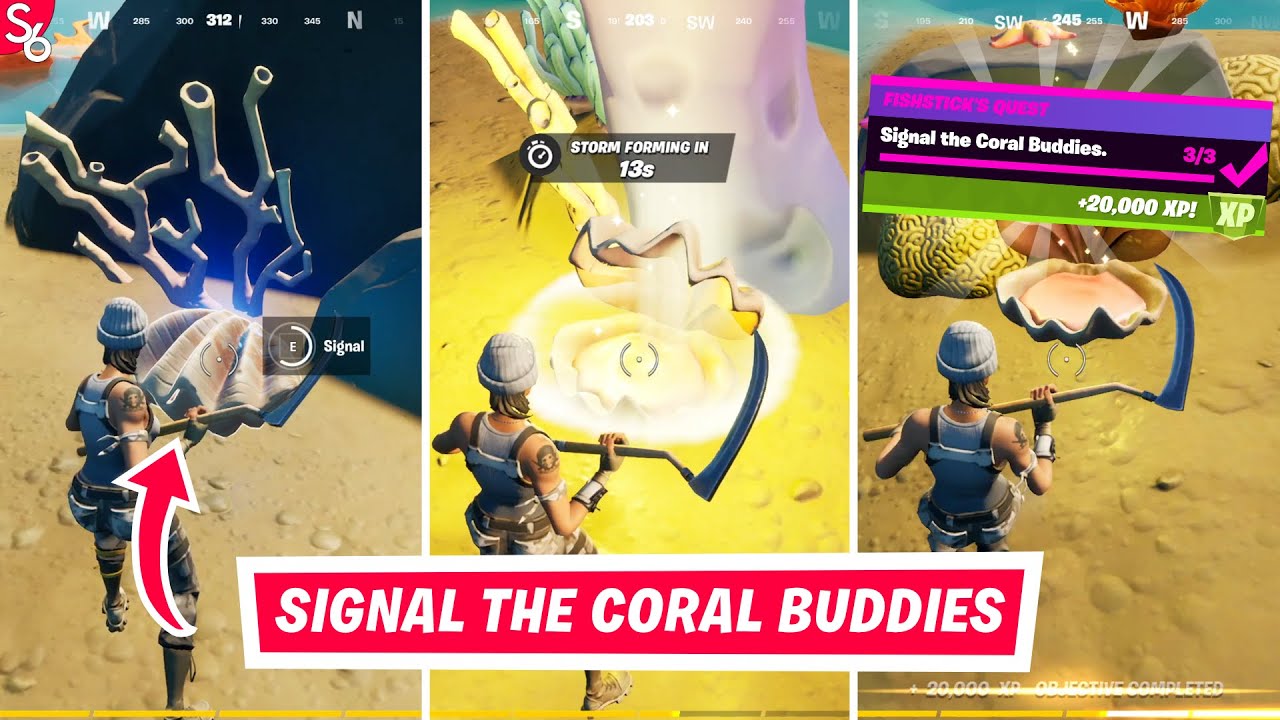How to Signal All 3 Coral Buddies (ALL LOCATIONS) Quest Guide ...