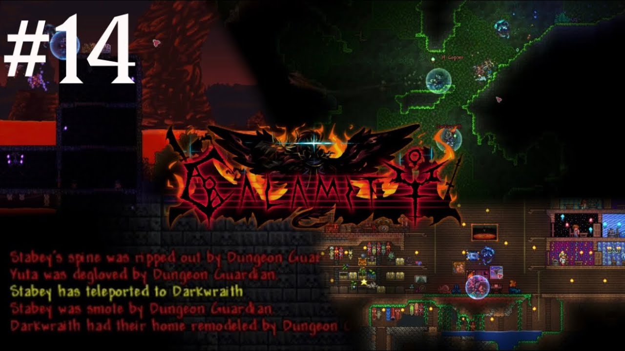 Terraria Calamity #14 | hellstone, where’s the JUNGLE ROSES?!? whts a ...
