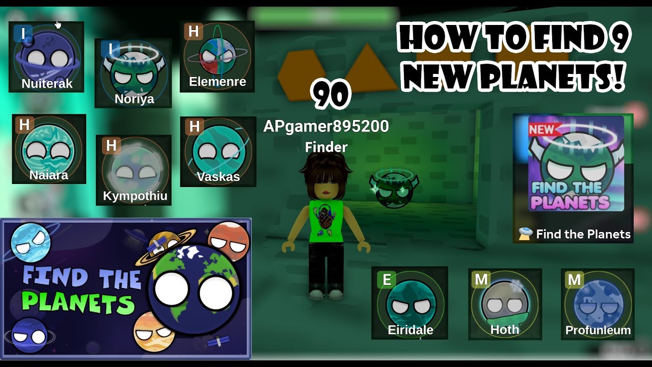 How to Find 9 NEW Planets in "Find the Planets (90)" Roblox - YouTube