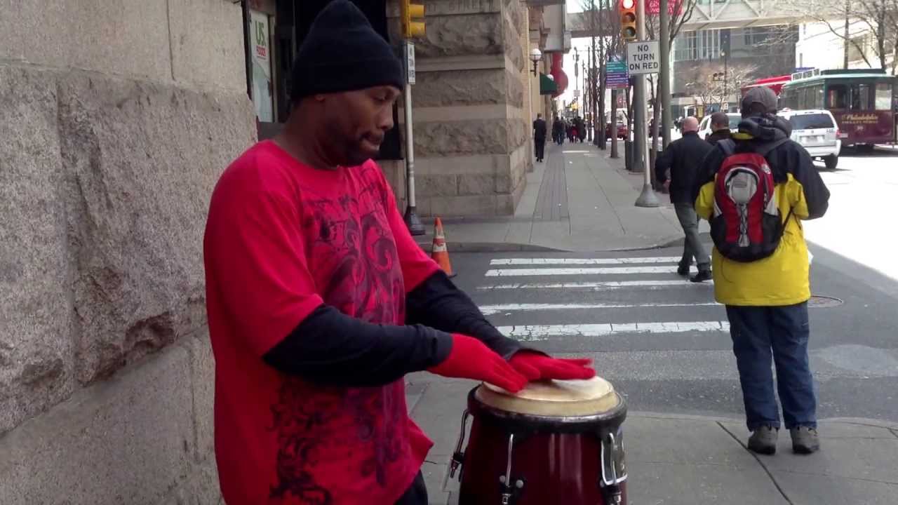 Man playing bongos - YouTube