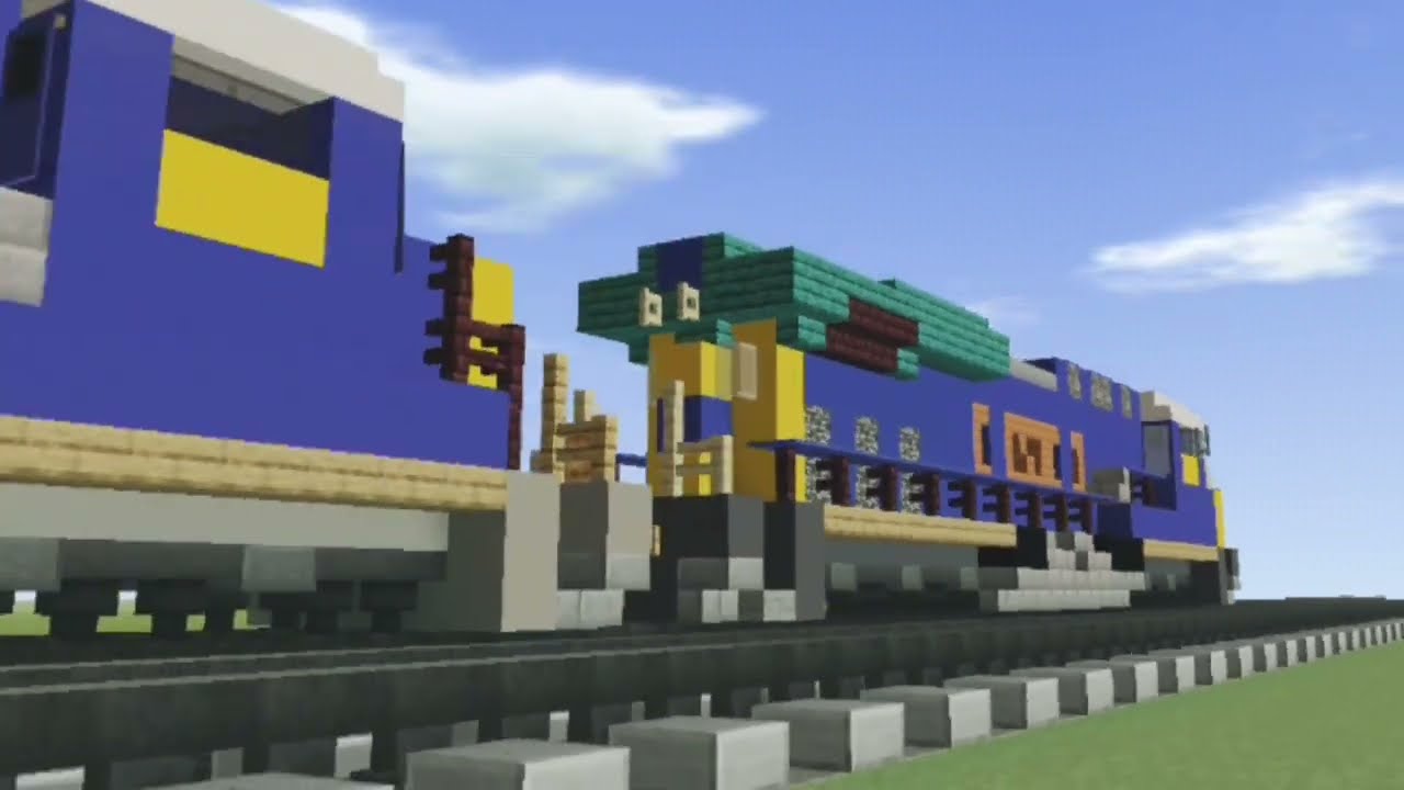Minecraft CSX Grain train animation - YouTube