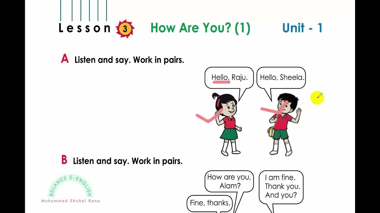 প্রথম শ্রেণির ইংরেজি বই | English for Today | Class 1 | Unit 1 | Lesson ...