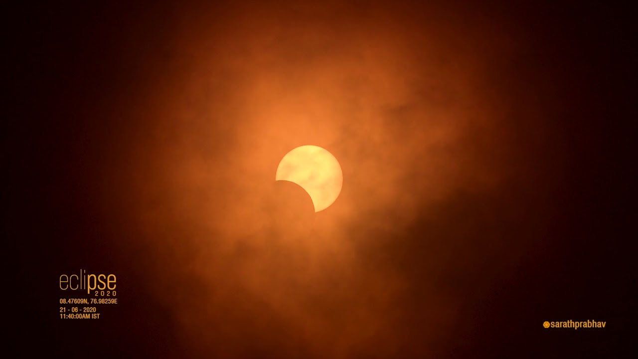 2020 June 21 Eclipse Partial View From Thiruvananthapuram - YouTube