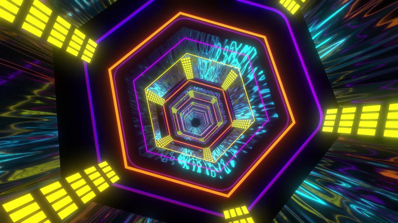 1 Hour Glowing Lights Neon Tunnel Party Disco background - Free Video ...