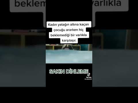 kadın yatağın altına kaçan çocuğu ararken sakın dinleme #korkunçbilgiler  #gerilimfilmi