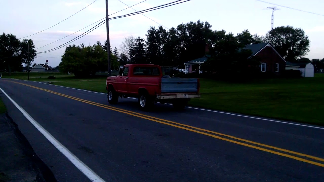 68 F250 highboy 460 1st drive after purchase - YouTube