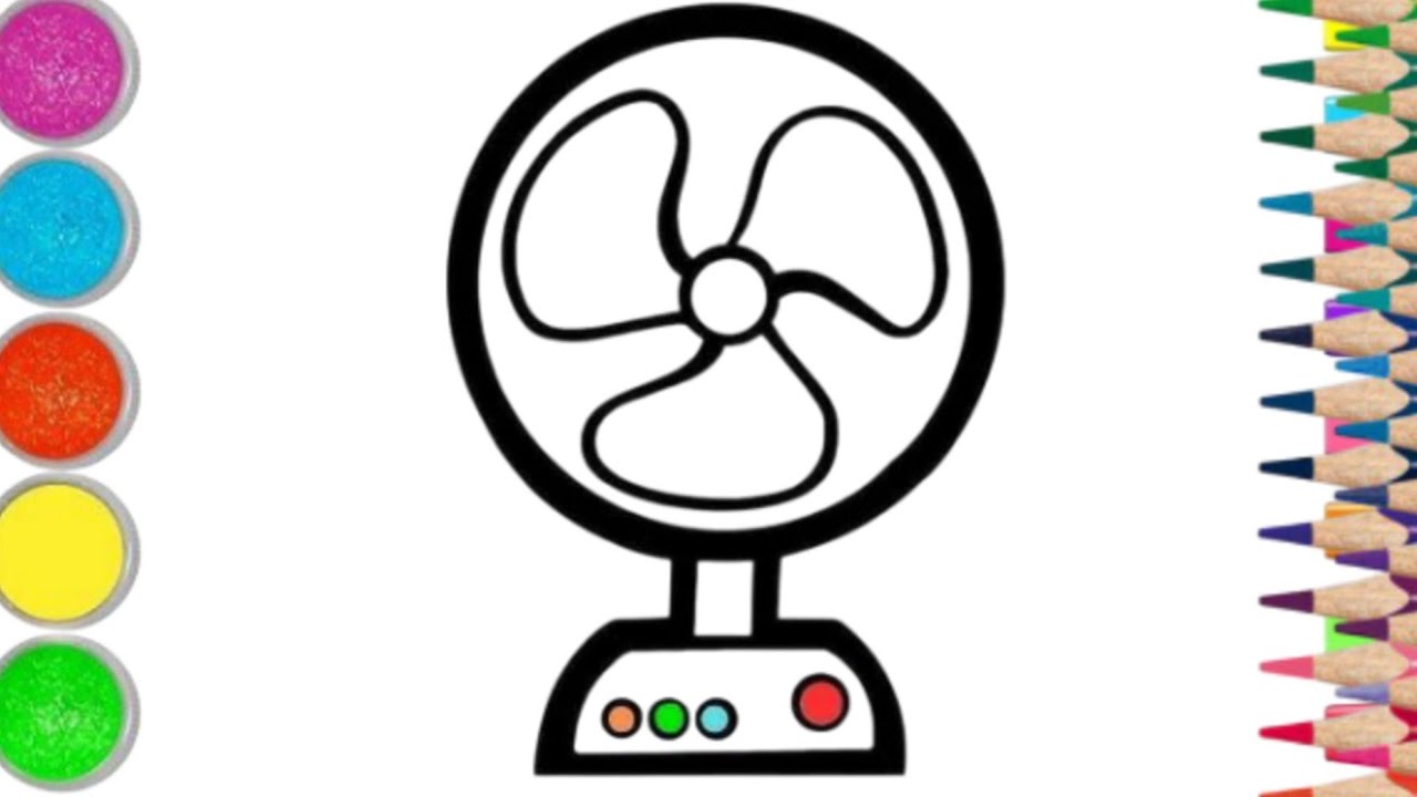How to draw a table fan / very simple and easy drawing / drawing ...