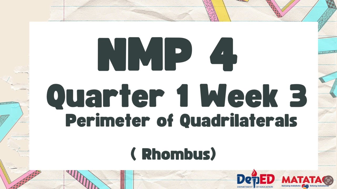 NMP 4 // Quarter 1 Week 3 Day 2 // Perimeter of Rhombus // MATATAG ...