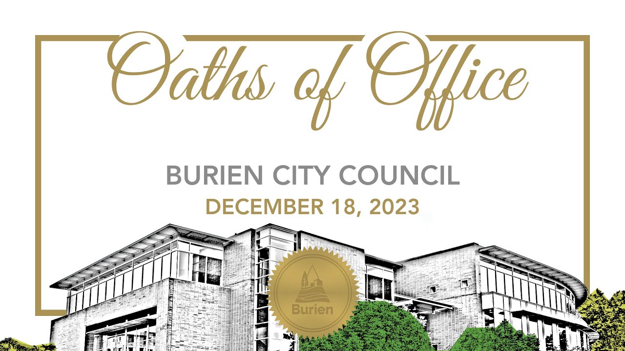 Burien City Council Swearing in Ceremony, December 18, 2023 - YouTube