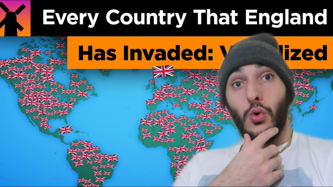 American Reacts to Every Country England Has Invaded: Visualized - YouTube