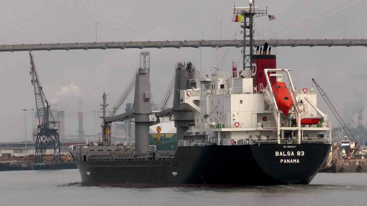 BALSA 83 Cargo Ship arriving in Savannah GA - 7/30/2012 - YouTube