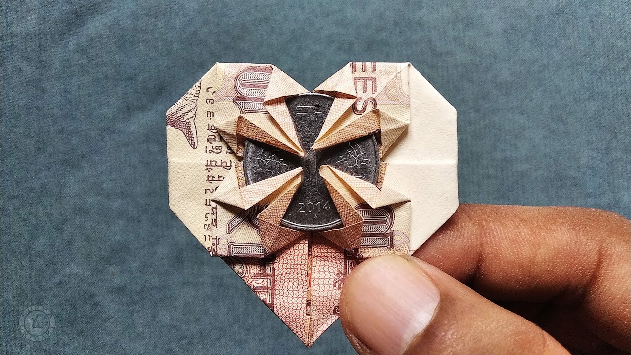 HEART Origami of 11 Rupees TO SPREAD BLESSINGS | #SuryaOrigami - YouTube
