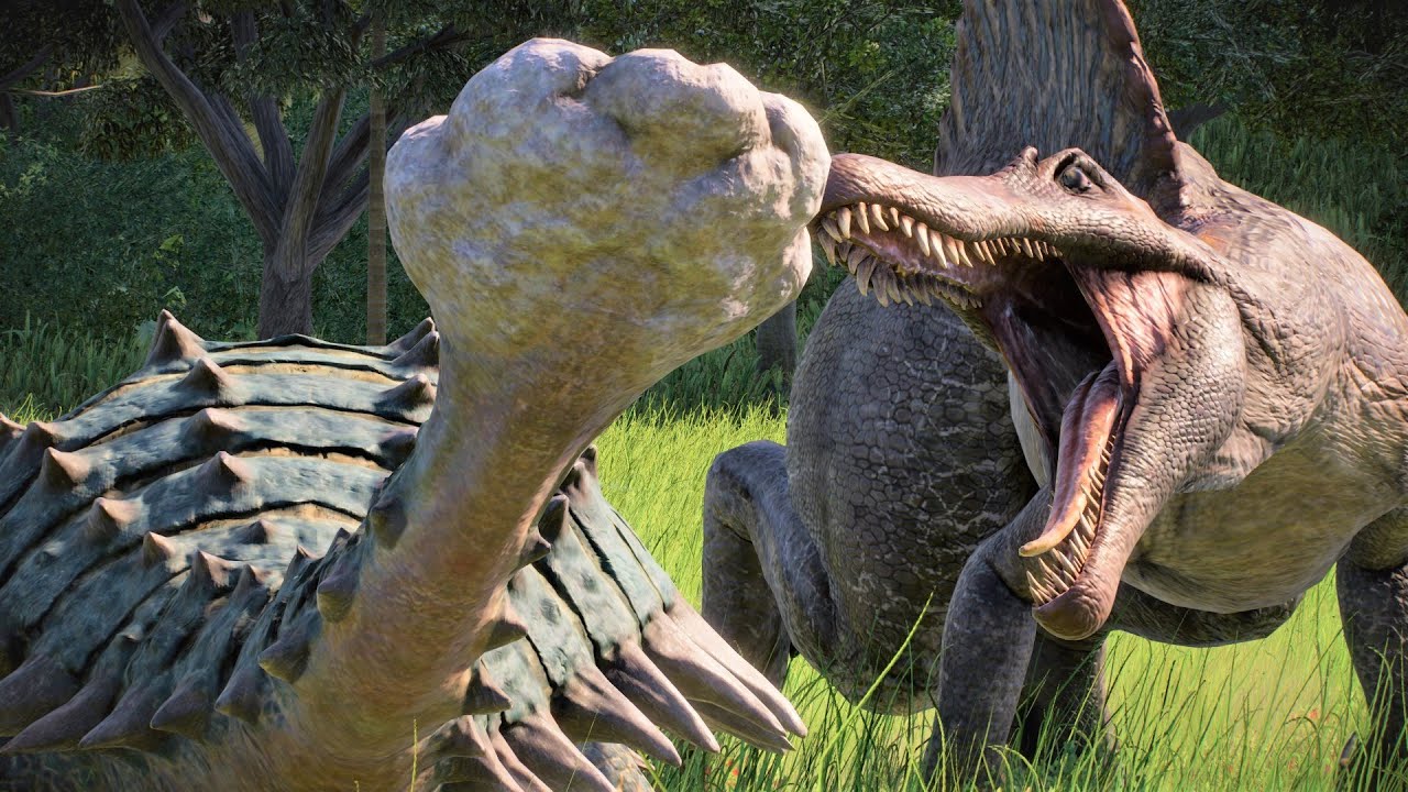 Bumpy (Ankylosaurus) VS JP3 Spinosaurus: Camp Cretaceous - Jurassic ...