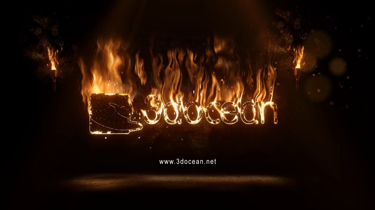 Realistic Fire Logo | After Effects template - YouTube