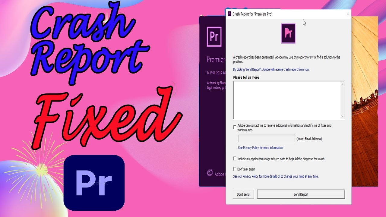 Crash Report Fixed in Premiere Pro. - YouTube