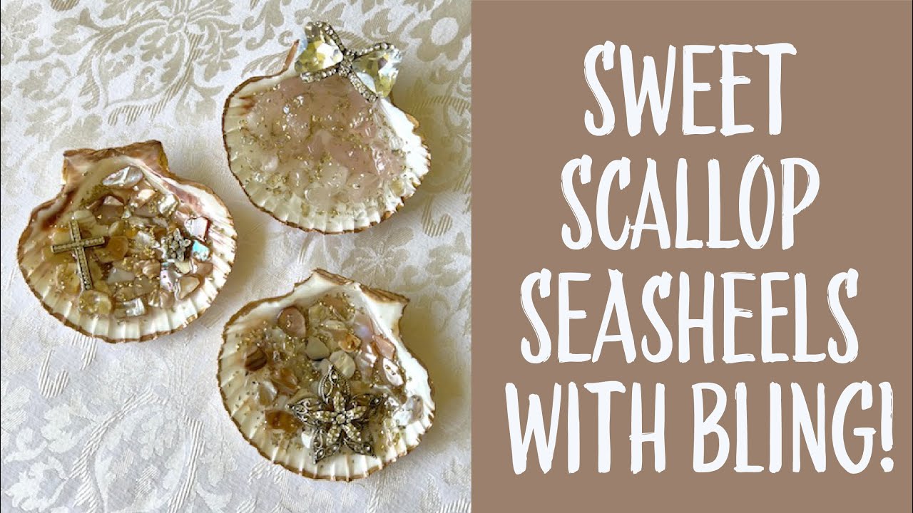 Scallop Sea Shells with BLING! | Decorate seashells for beautiful beach ...