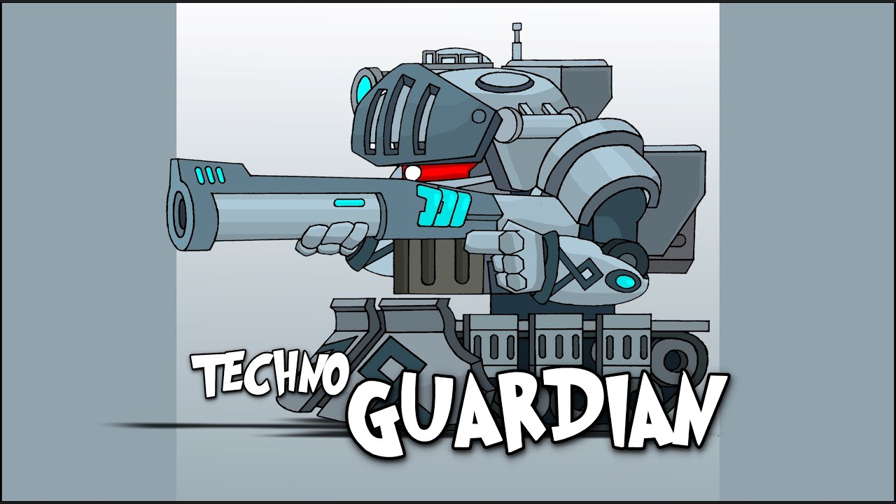 How To Draw Techno Guardian | HomeAnimations - Cartoons About Tanks ...
