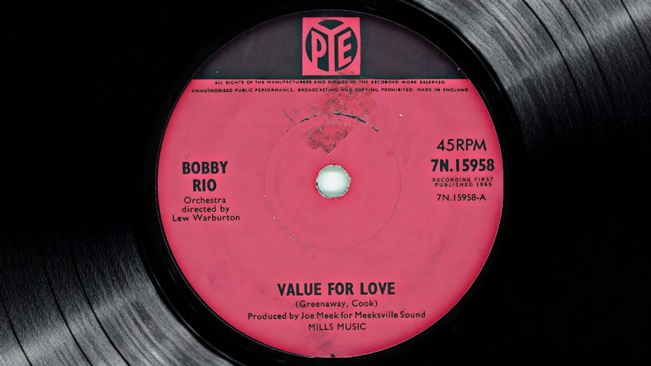 Bobby Rio - Value For Love (1965) - YouTube