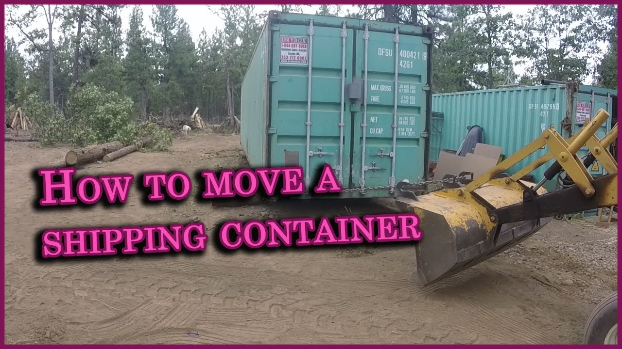 Clearing and Leveling an area for shop build. Moving a shipping ...