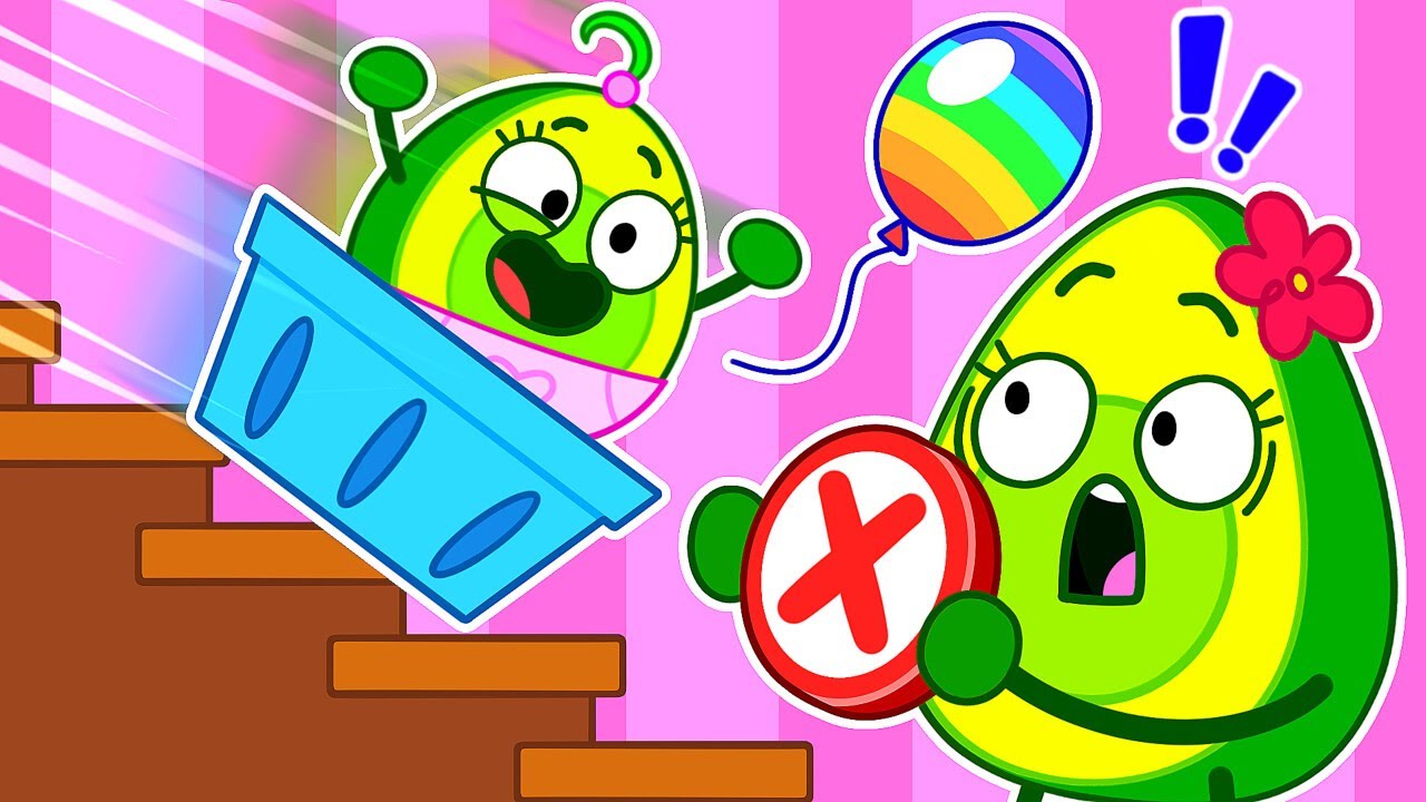 No No It's Dangerous! Learn Good Habits with Avocado Baby || Funny ...