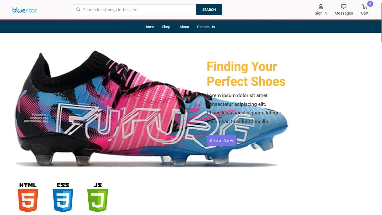 Fee Source Code E-Commerce Website Template Using HTML , CSS and ...