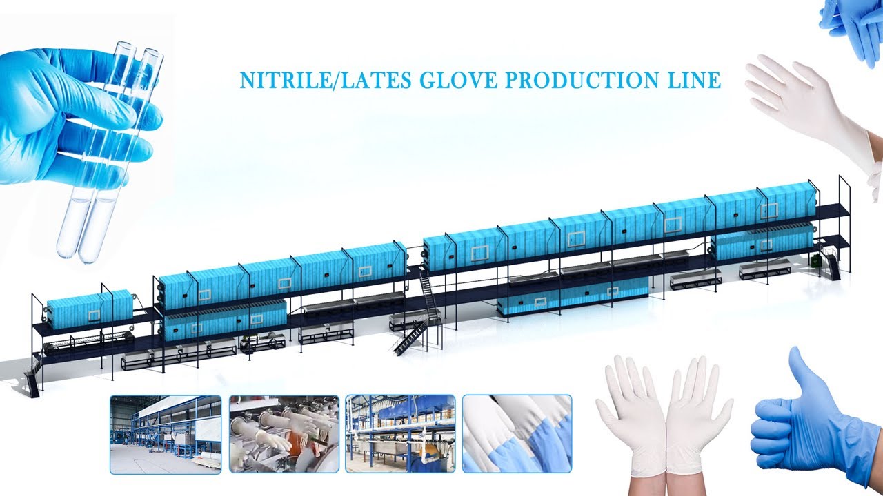 nitrile latex pvc rubber glove dipping production line process ...