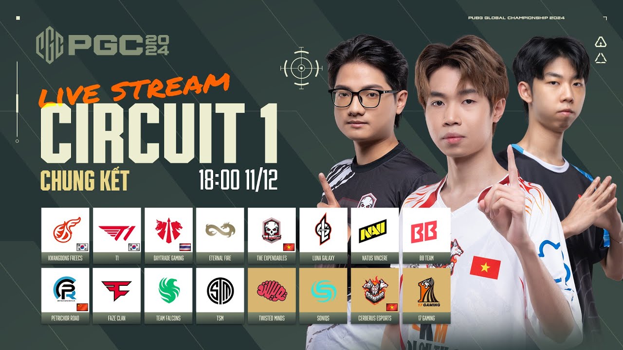 🏆 [PGC 2024] Circuit 1 - Chung Kết: CES, TE, PERO, NAVI, FAZE, T1, SQ, KDF, DAY, 17,... - YouTube