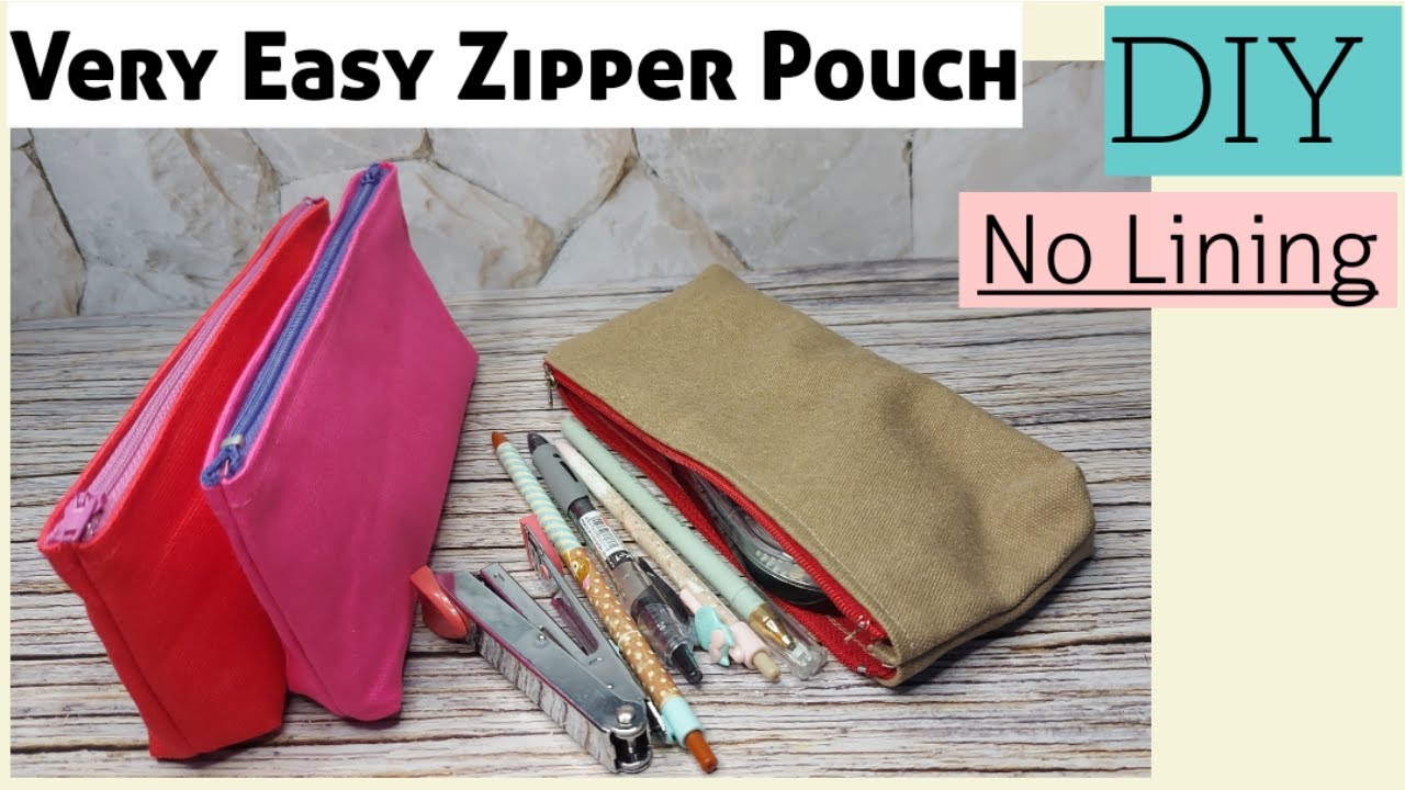 Diy pencil pouch with zipper | Diy pencil case zipper pouch | Diy ...