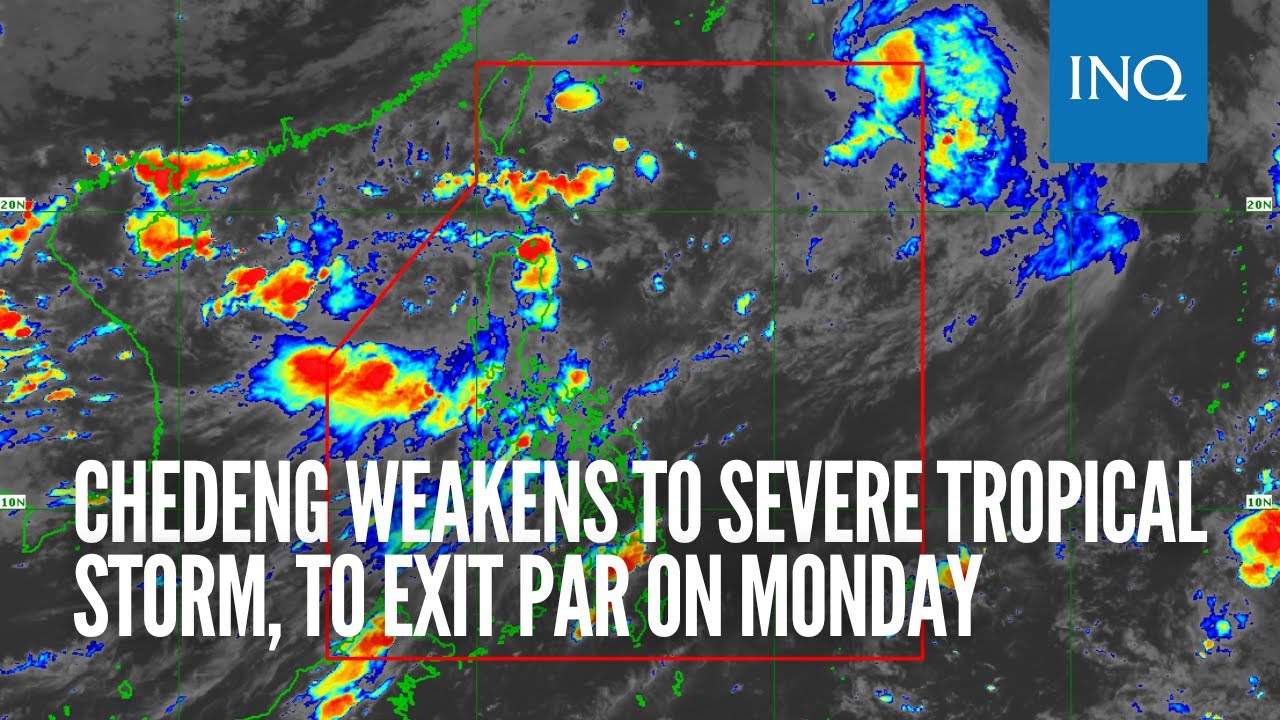 Chedeng weakens to severe tropical storm, to exit PAR on Monday - YouTube