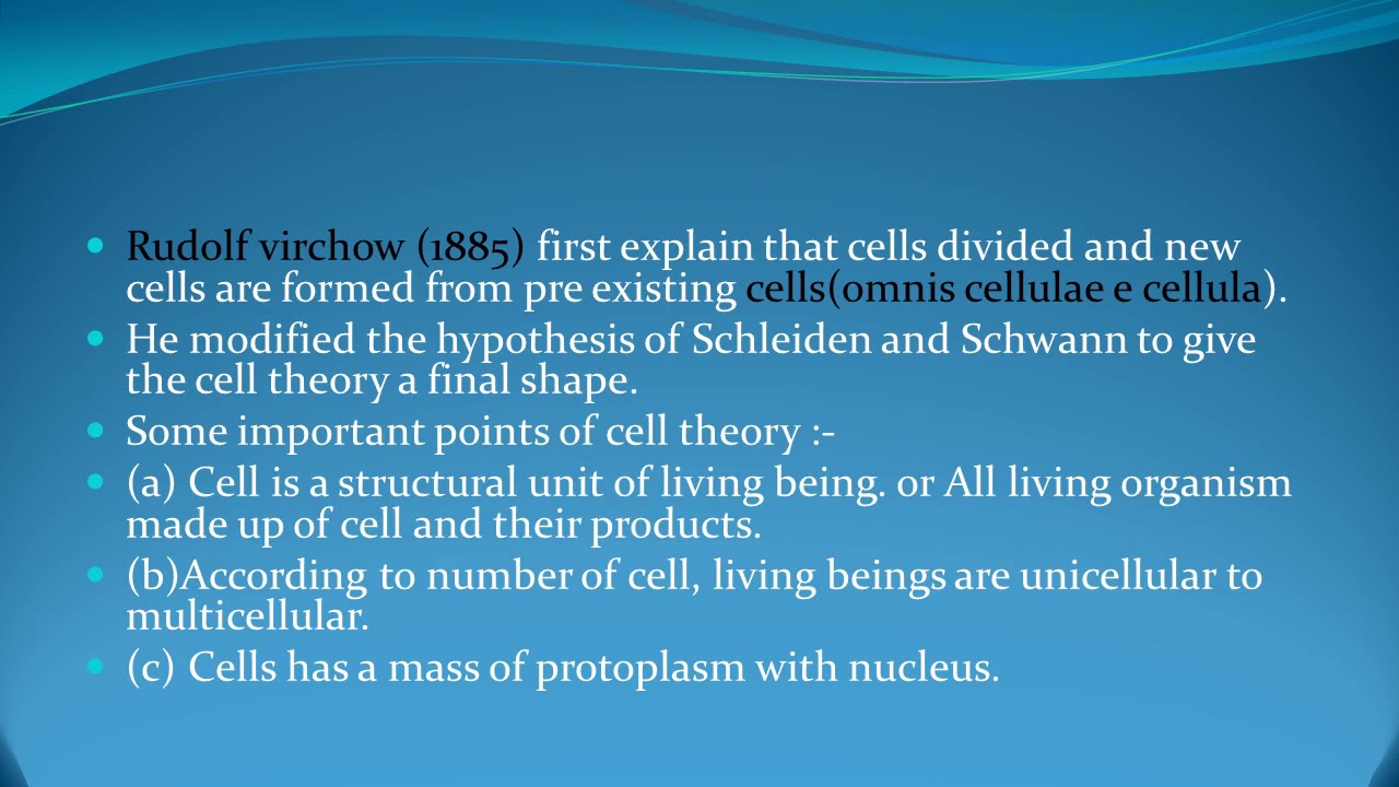 CELL BIOLOGY L-4 (CELL THEORY) BY DR.JAGBEER.RAM - YouTube