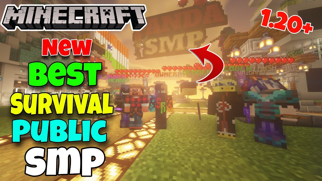 New Best smp server mcpe ️ 1.20+ Survival Smp java + mcpe 😘 free to ...