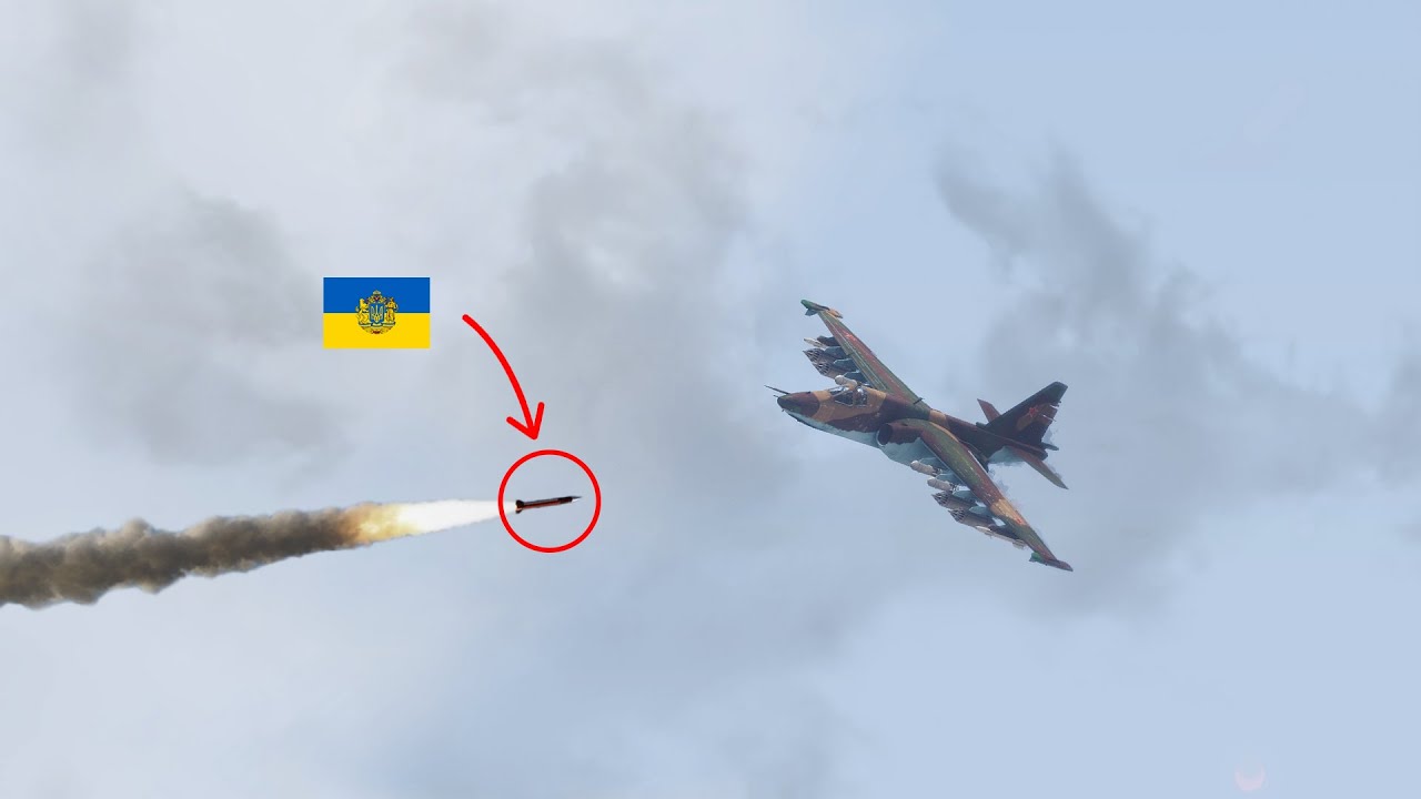 Today, Russian SU-25 fighter jet exploded due to Ukrainian anti ...