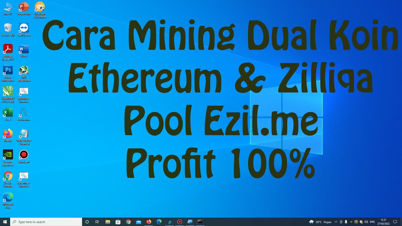 Tutorial Cara Mining Ethereum & Zilliqa Di Pool Ezilme - YouTube