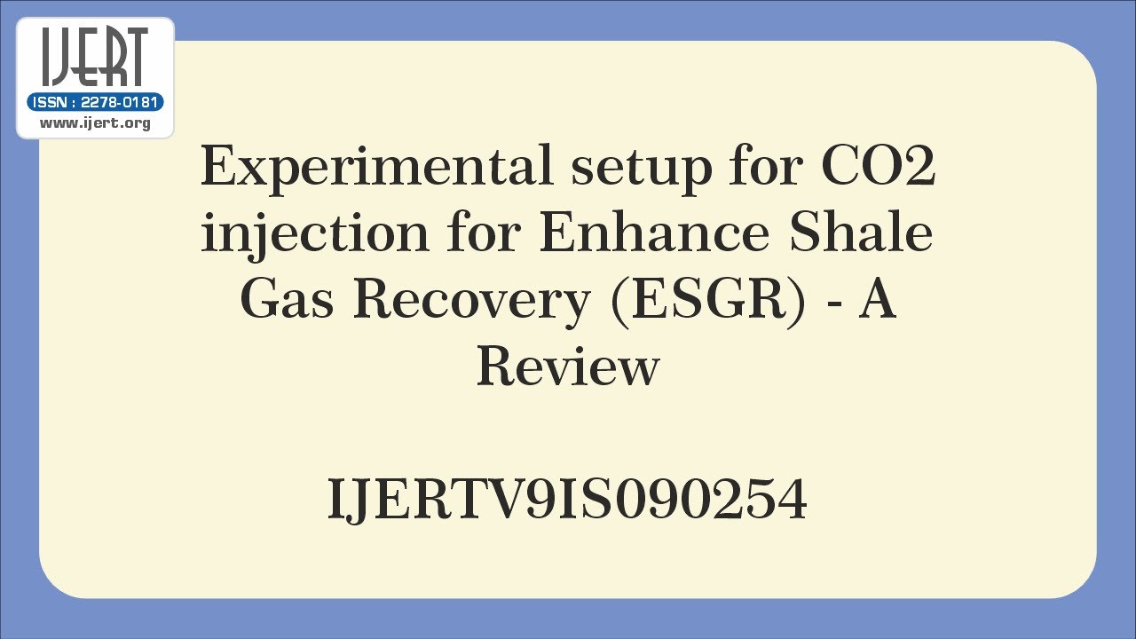 Experimental setup for CO2 injection for Enhance Shale Gas Recovery ...